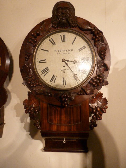 Fernbach of Hoxton mahogany wall clock - The Norwich Antique Clock Shop